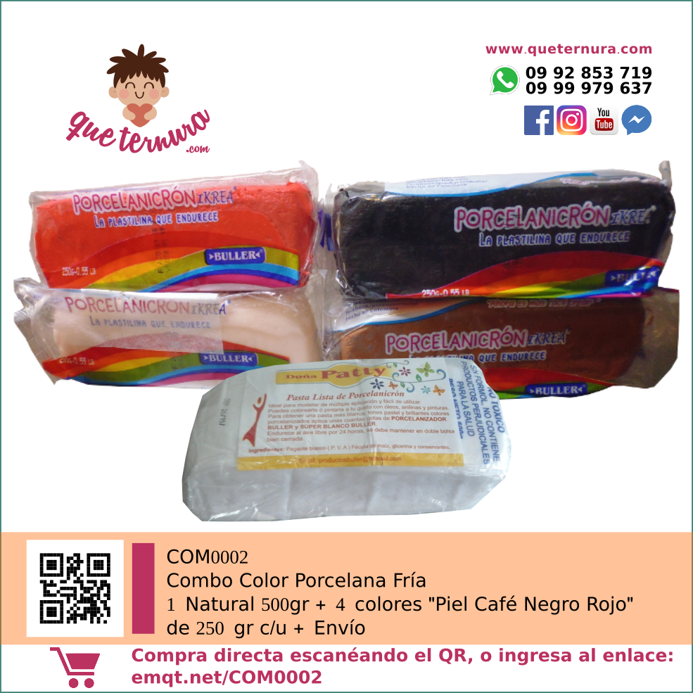 Combo Color Porcelana Fría - En Porcelana Fría y Foami | queternura.com